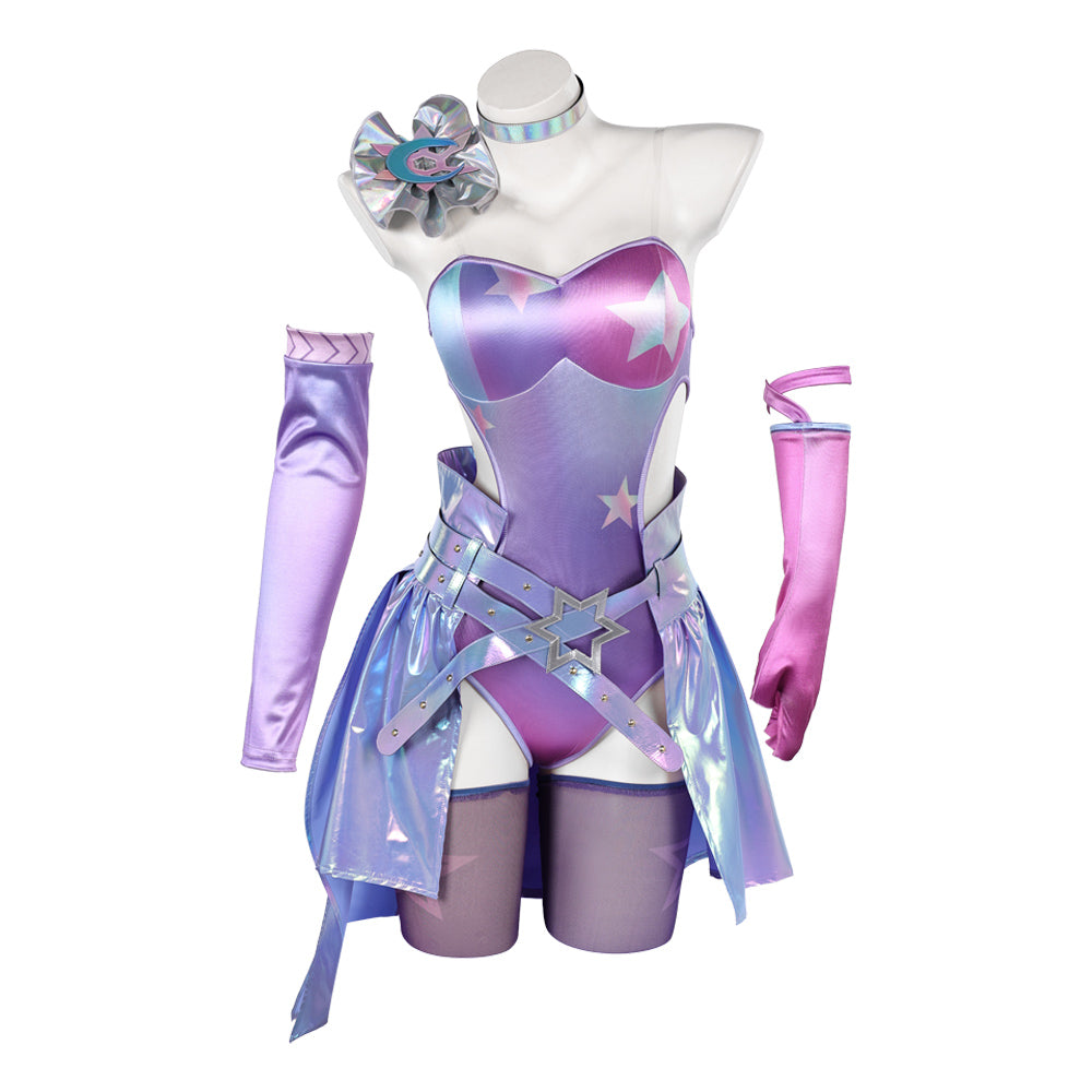 Luna Snow Disco Revolution Peau Tenue Violette Cosplay Costume ...